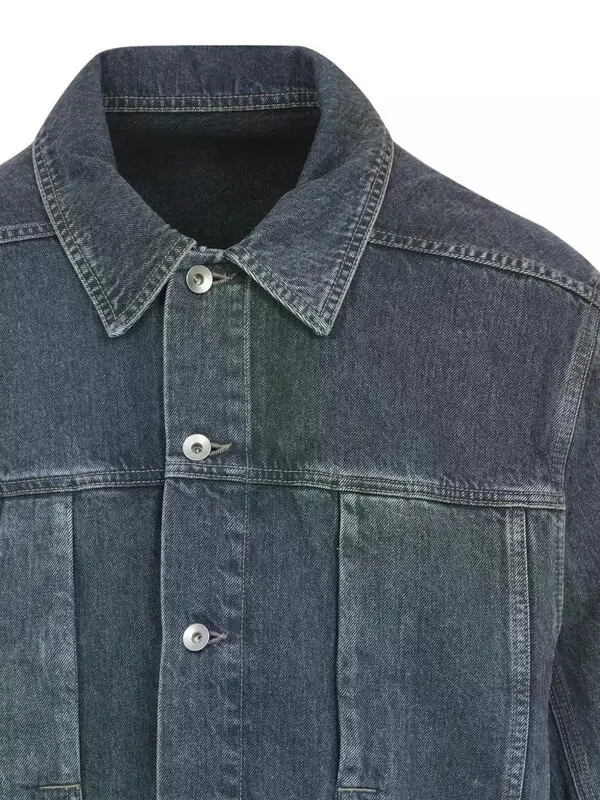 Rick Owens Button-fastening Denim Jacket - Grey