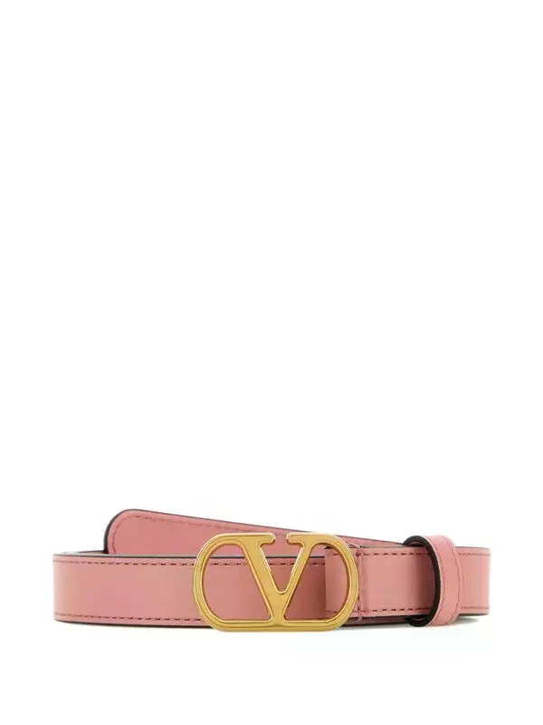 Valentino Garavani Vlogo Leather Belt - Pink