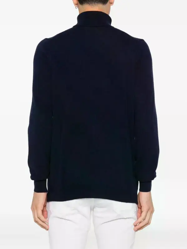 Fedeli Cashmere Roll-neck Sweater - Blue