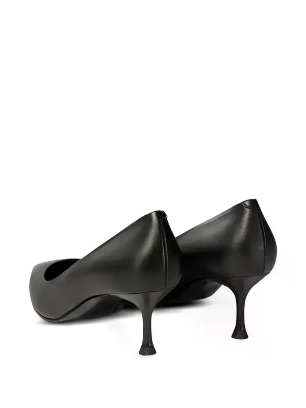 SERGIO LEVANTESI Ella Pointed-toe Leather Pumps - Black