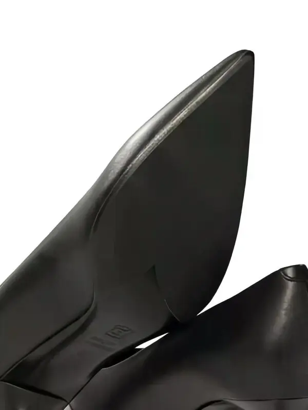SERGIO LEVANTESI Ella Pointed-toe Leather Pumps - Black