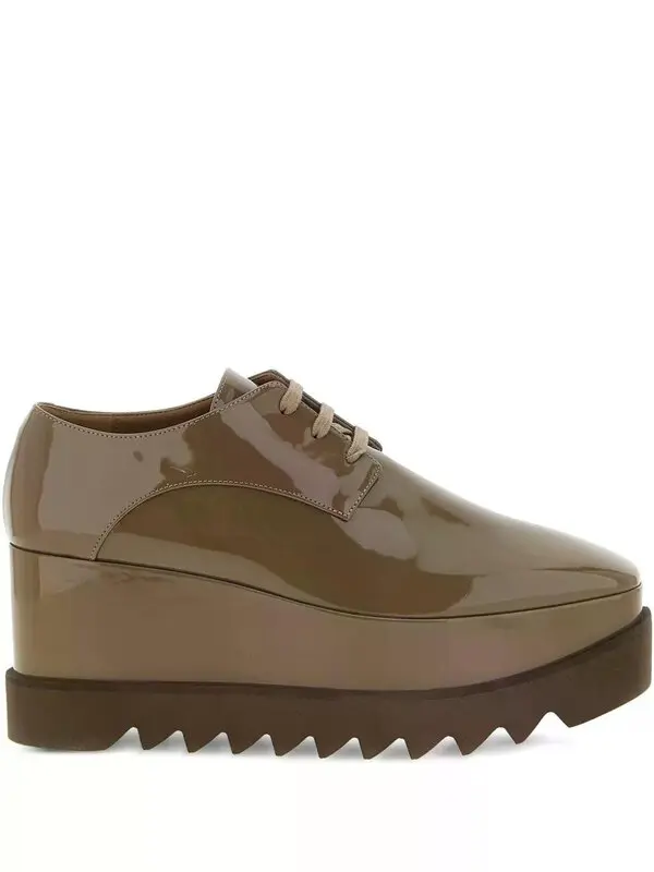 Stella McCartney Elyse Square-toe Wedge Oxford Shoes