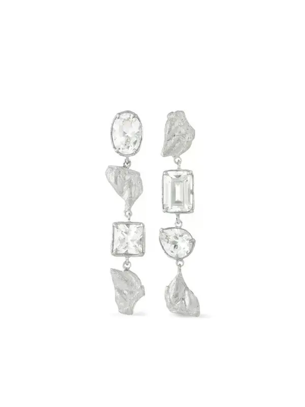 LOVENESS LEE Sami Sapphire Drop Earrings - Silver
