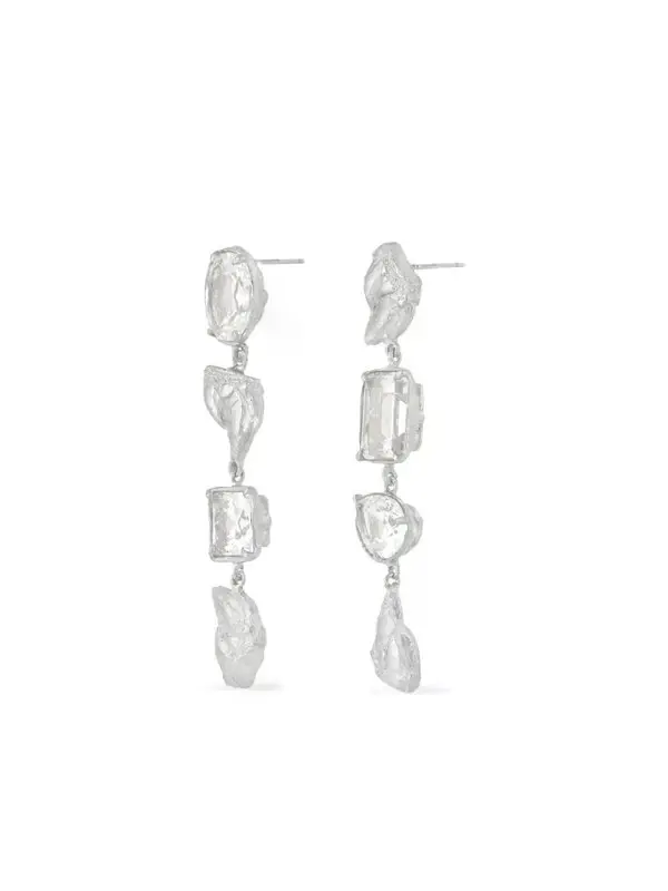 LOVENESS LEE Sami Sapphire Drop Earrings - Silver