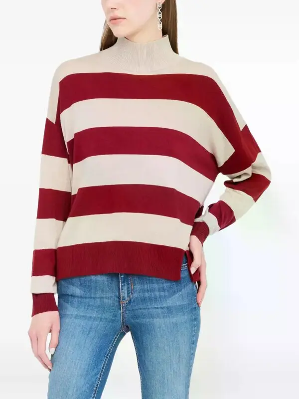 Liu Jo Striped High-neck Sweater