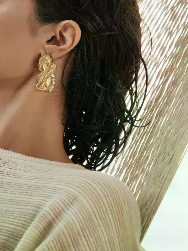 LOVENESS LEE Zakia Textured Sapphire Earrings
