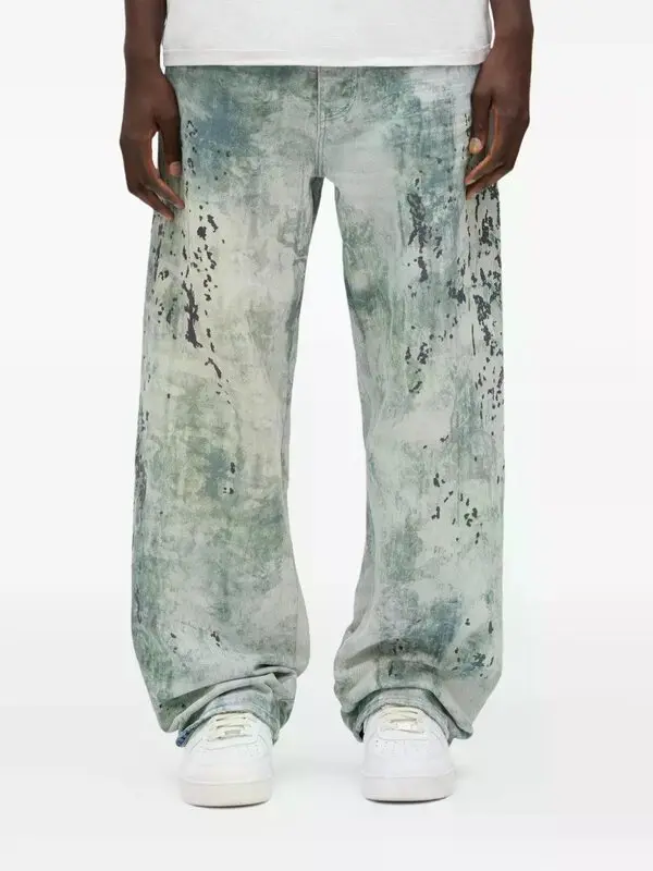 PURPLE BRAND P018 Worn Camouflage-print Jeans