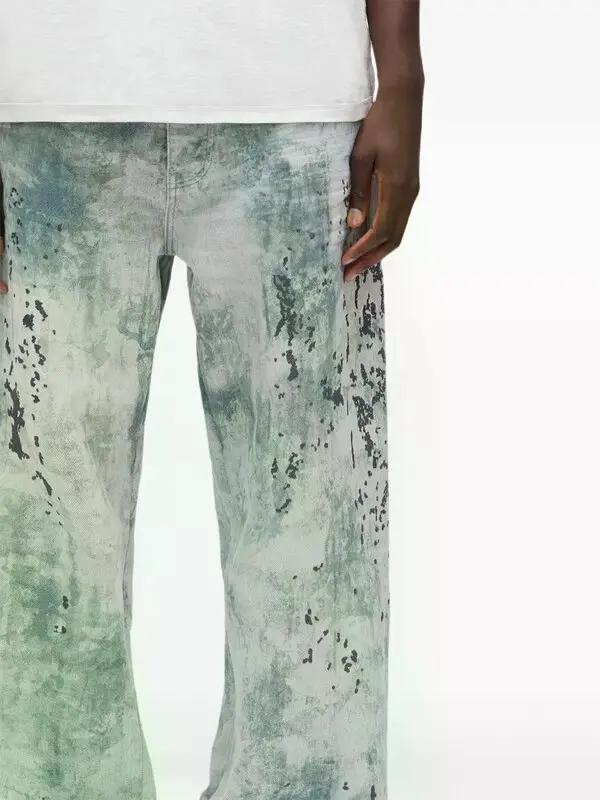 PURPLE BRAND P018 Worn Camouflage-print Jeans