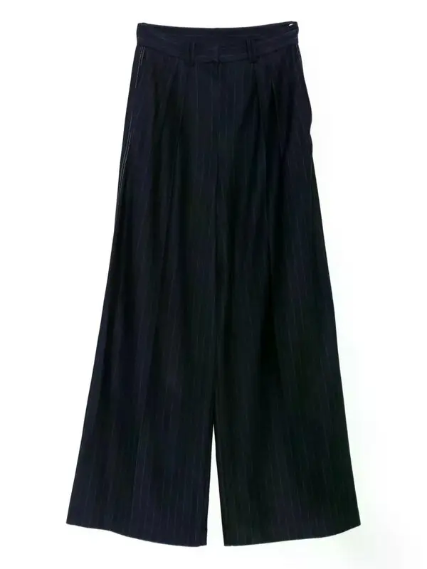 Max Mara Pinstripe Pleated Trousers