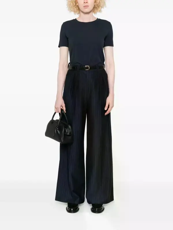 Max Mara Pinstripe Pleated Trousers