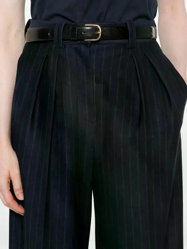 Max Mara Pinstripe Pleated Trousers
