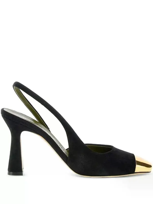 MARIA LUCA 90mm Eleonora Slingbacks With Gold-tone Cap Toe