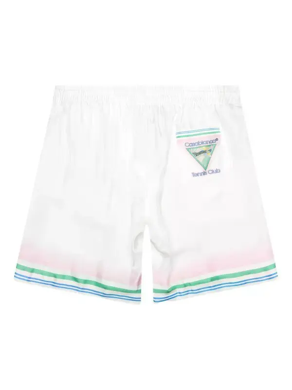 Casablanca Striped Drawstring Shorts