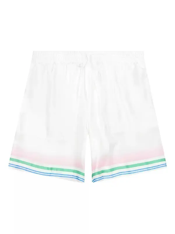 Casablanca Striped Drawstring Shorts