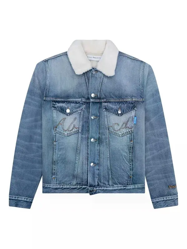 ADVISORY BOARD CRYSTALS Shearling-lined Denim Jacket