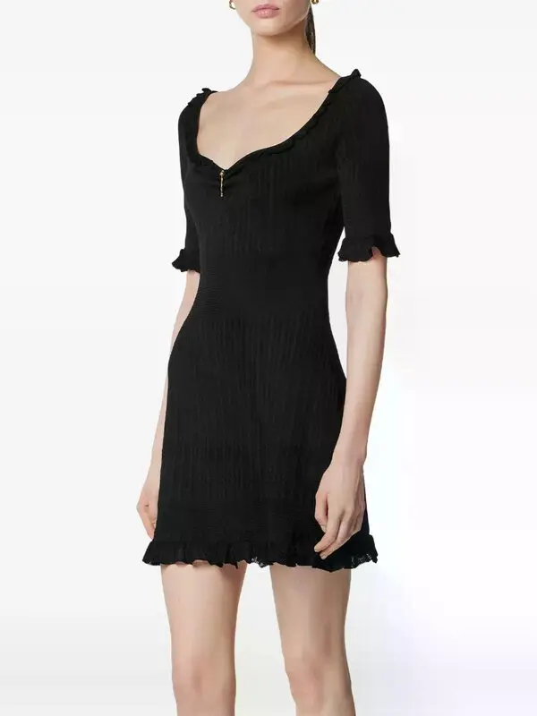 Versace Medusa Safety Pin Ribbed-knit Mini Dress