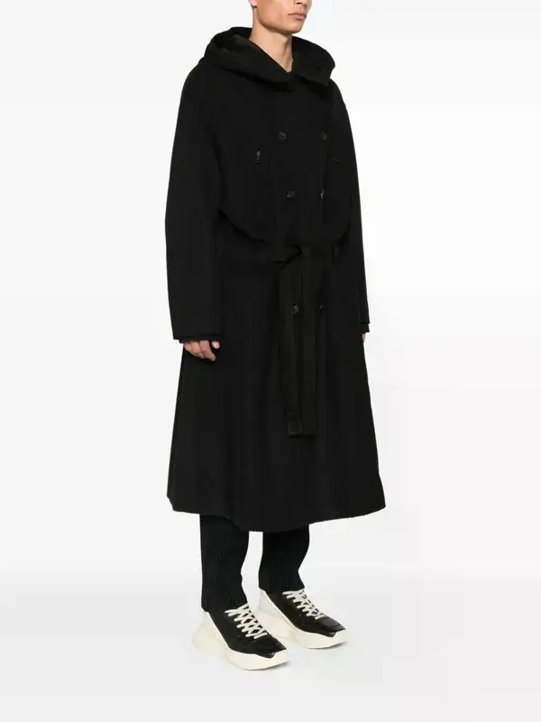 Y3 Hooded Double-breasted Coat