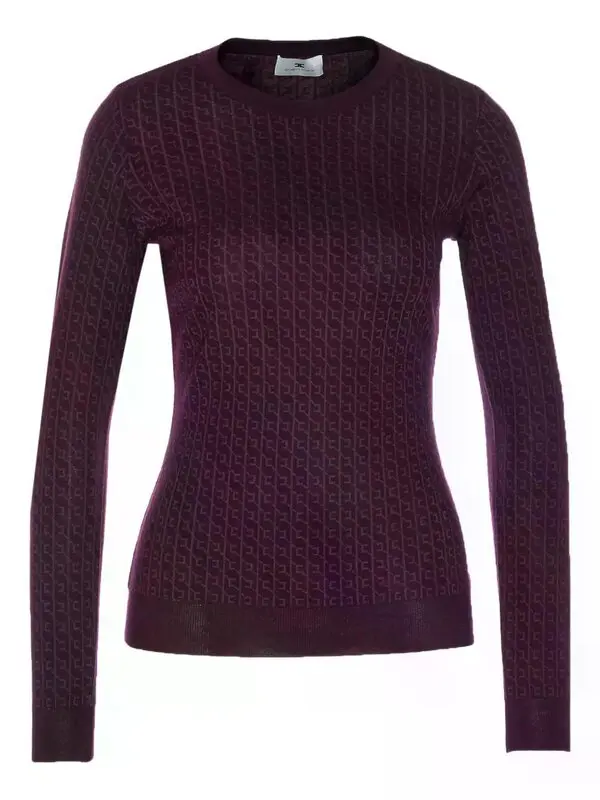 Elisabetta Franchi Patterned Jacquard Long-sleeve Top