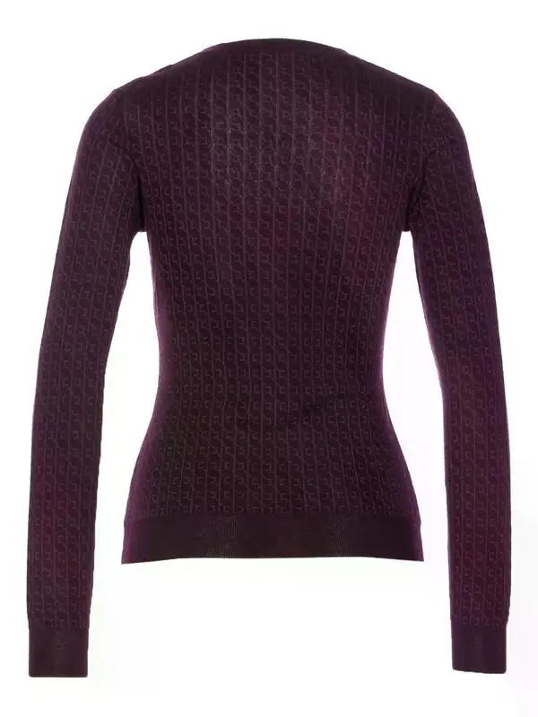 Elisabetta Franchi Patterned Jacquard Long-sleeve Top