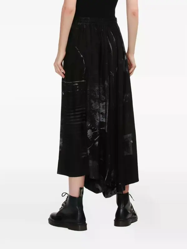 Y’s Abstract-print Pleated Trousers