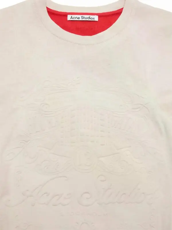 Acne Studios Embossed-logo Organic-cotton T-shirt