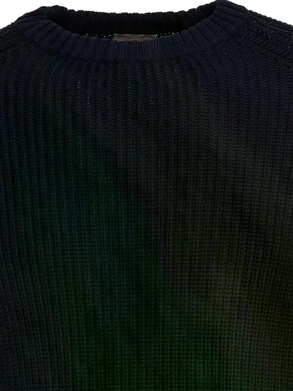 RAKKI Ribbed Crew-neck Sweater - Blue