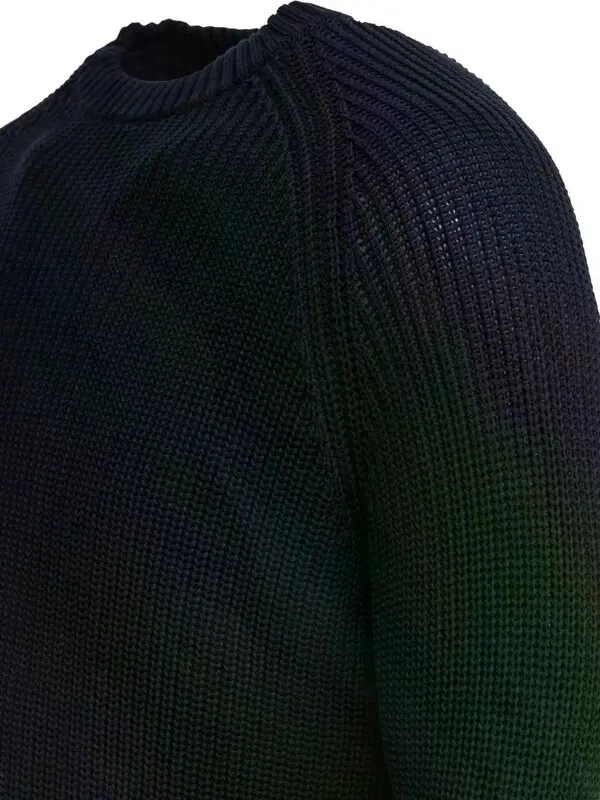 RAKKI Ribbed Crew-neck Sweater - Blue