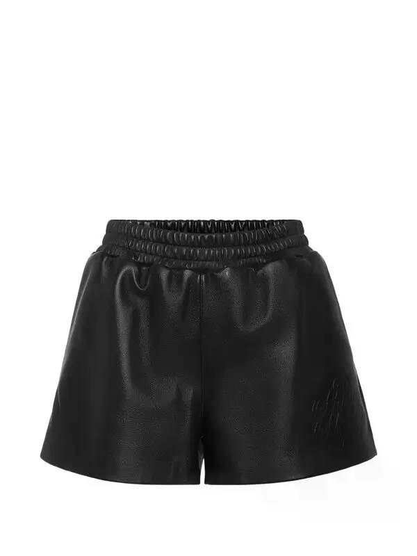 Philipp Plein Leather Shorts