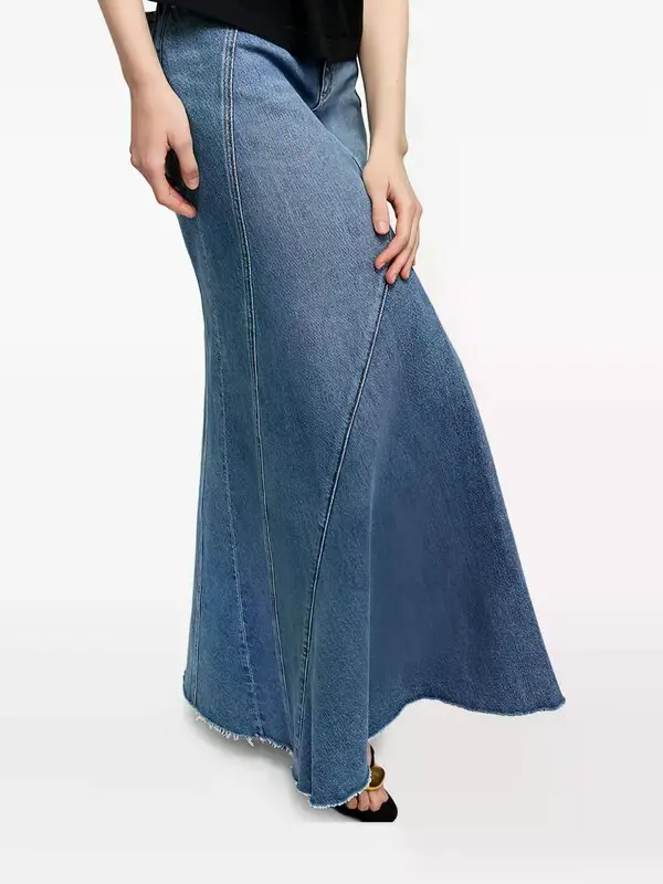 HEY JOANIE Panelled Denim Maxi Skirt