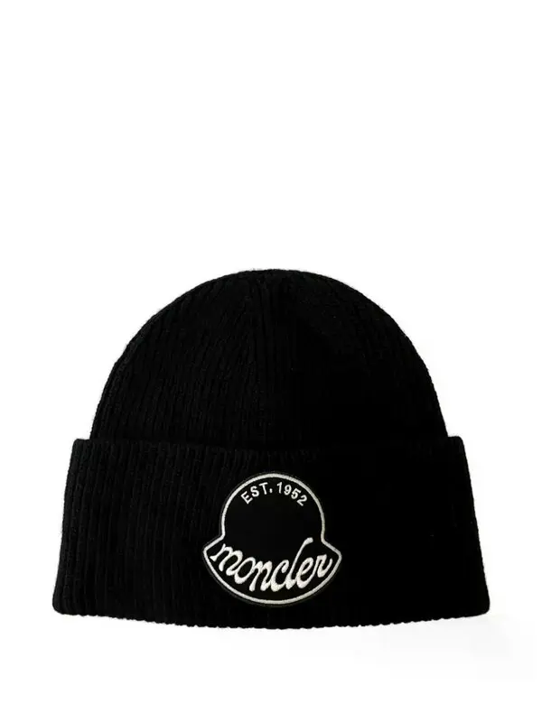 Moncler Logo-patch Beanie - Black