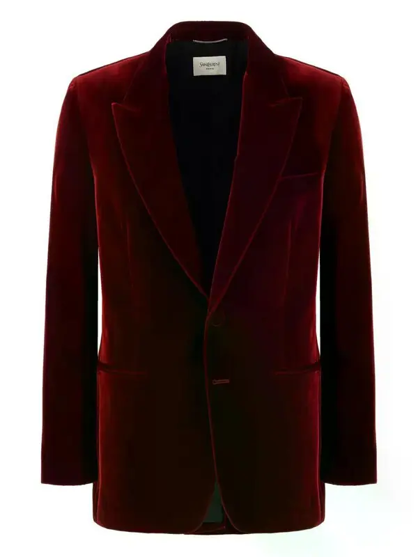 Saint Laurent Velvet Single-breasted Blazer