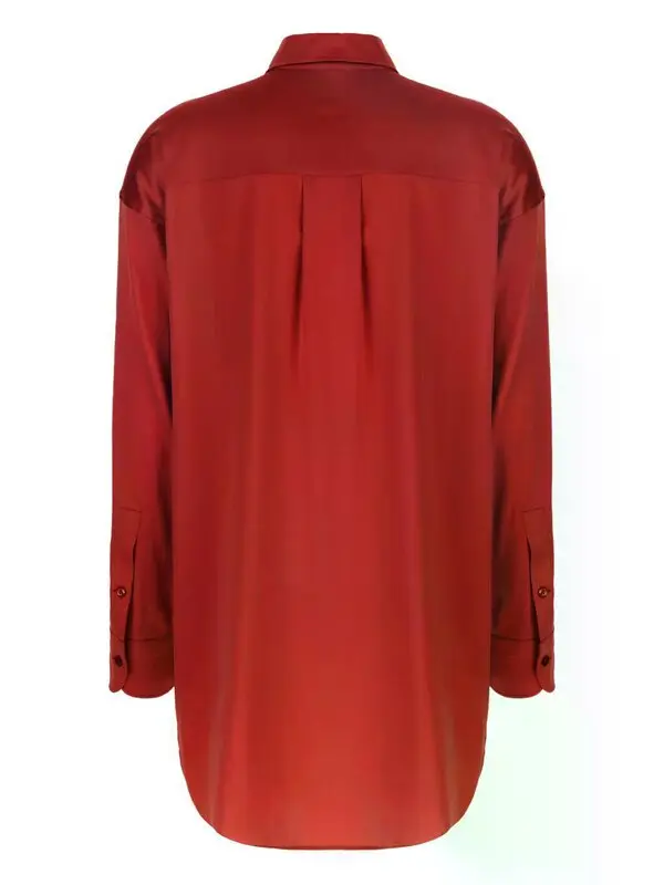 TOM FORD Long-sleeve Silk Shirt - Red