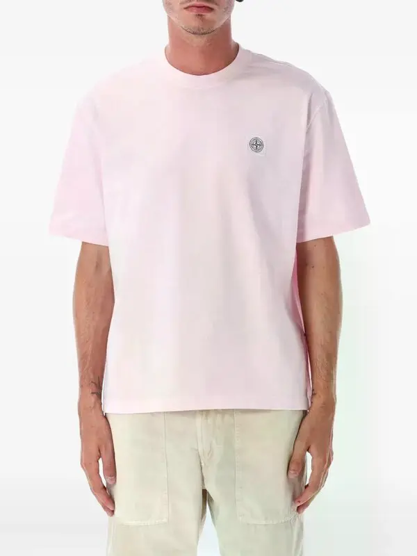 Stone Island Logo-patch T-shirt - Pink