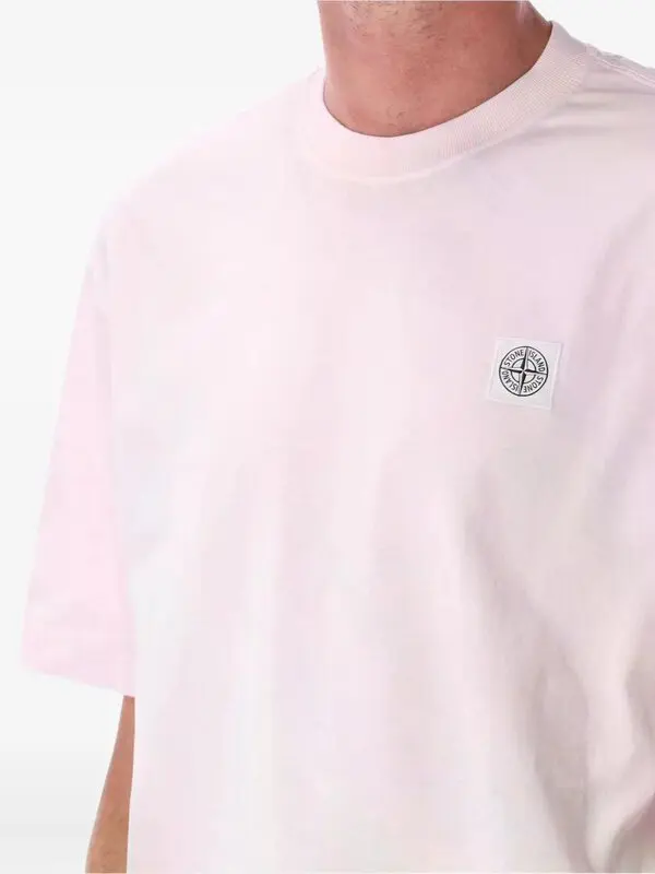 Stone Island Logo-patch T-shirt - Pink