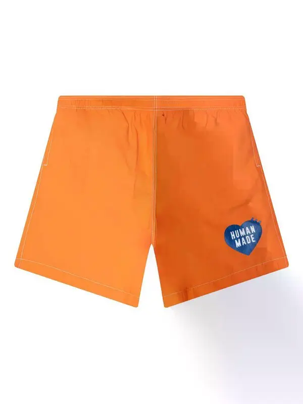 HUMAN MADE Heart Logo Swim Shorts - Orange