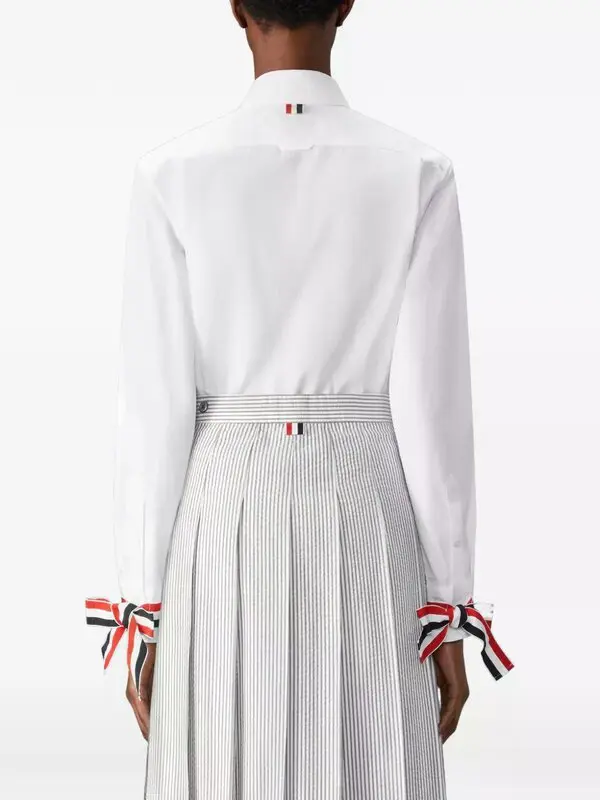 Thom Browne Ribbon-cuff Shirt - White