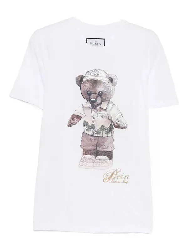 Philipp Plein Teddy Bear Print T-shirt - White