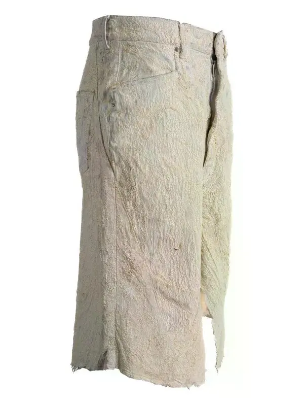 Rick Owens Frayed Textured Skirt