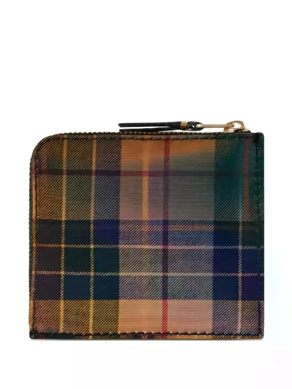 Comme Des Garçons Plaid-pattern Wallet - Yellow