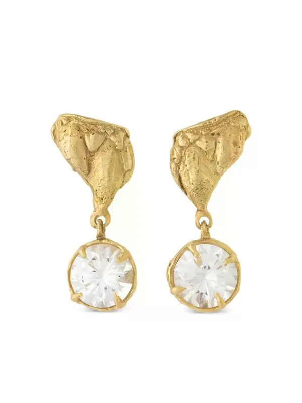 LOVENESS LEE Tota Sapphire Drop Earrings - Gold