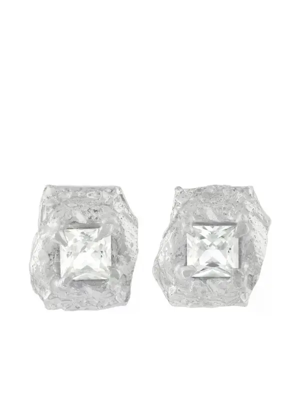 LOVENESS LEE Deti Saphire Earrings - Silver