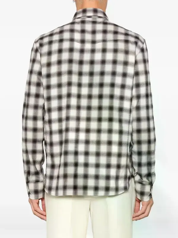 TOM FORD Checked Flap-pocket Western Shirt