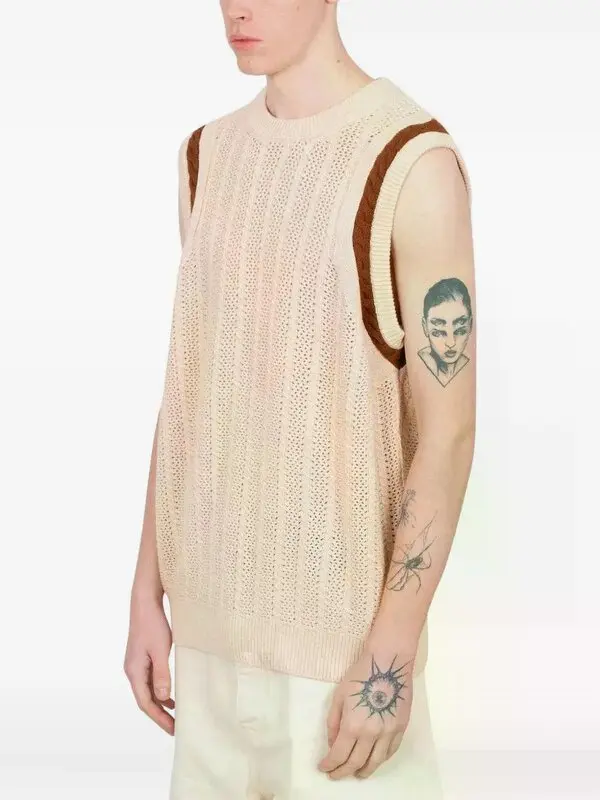 Drole De Monsieur Open-knit Vest