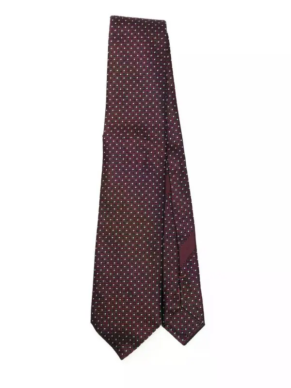 Dolce & Gabbana Geometric-pattern Silk Tie - Red