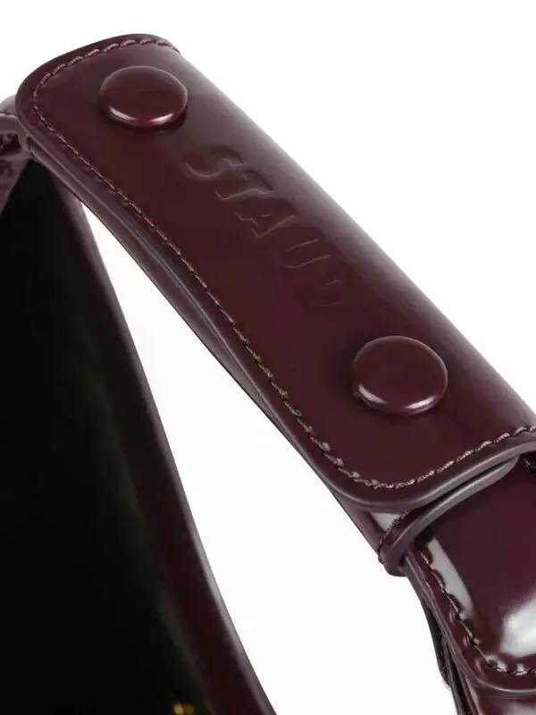 Staud Moon Crescent Patent-leather Tote Bag