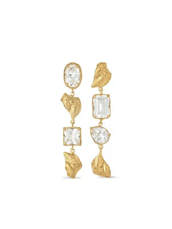 LOVENESS LEE Sami Crystal Earrings - Gold