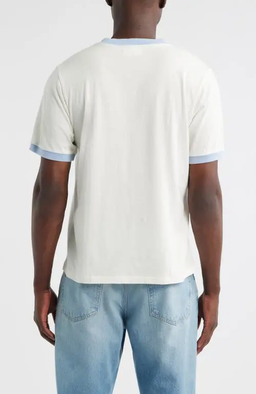 ELWOOD Pocket Ringer T-shirt - White/blue