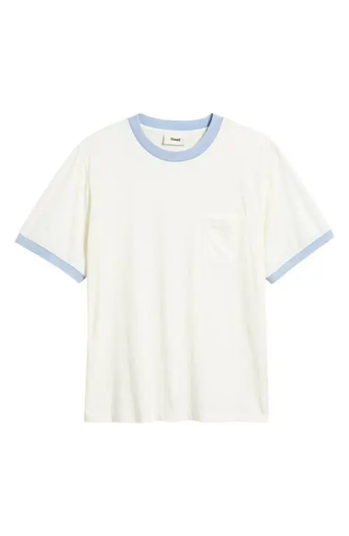 ELWOOD Pocket Ringer T-shirt - White/blue