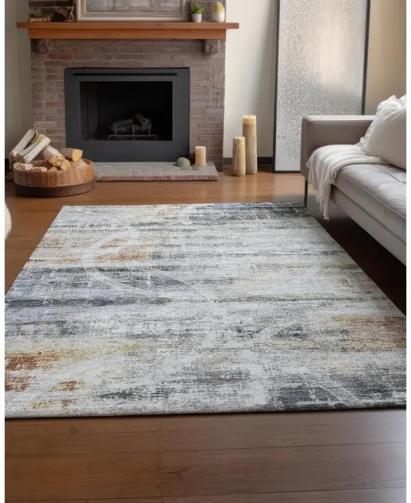 DALYN RUG COMPANY Dalyn Neo No3 Area Rug, 5' X 7'6 - Silver