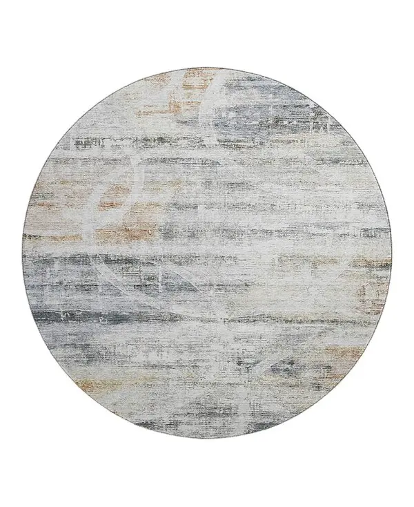 DALYN RUG COMPANY Dalyn Neo No3 Round Area Rug, 8' X 8 - Silver